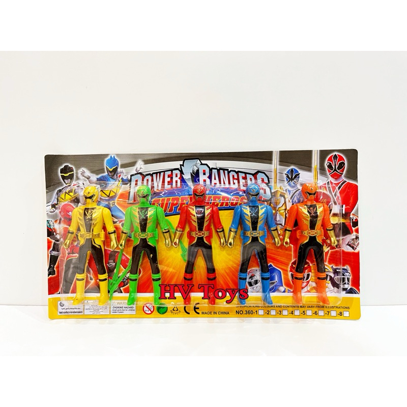 [Hv Toys] Power Rangers Mini Figure 5 in 1 Set Toys | Shopee Malaysia