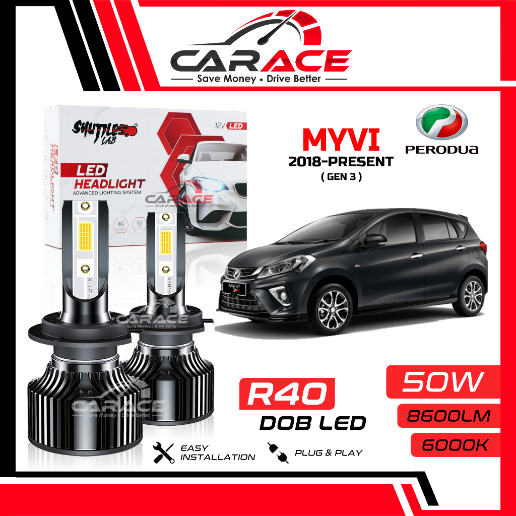 SHUTTLE LAB LED Perodua Myvi 2018-Present H4 H8/H11 9005/HB3 Car LED ...