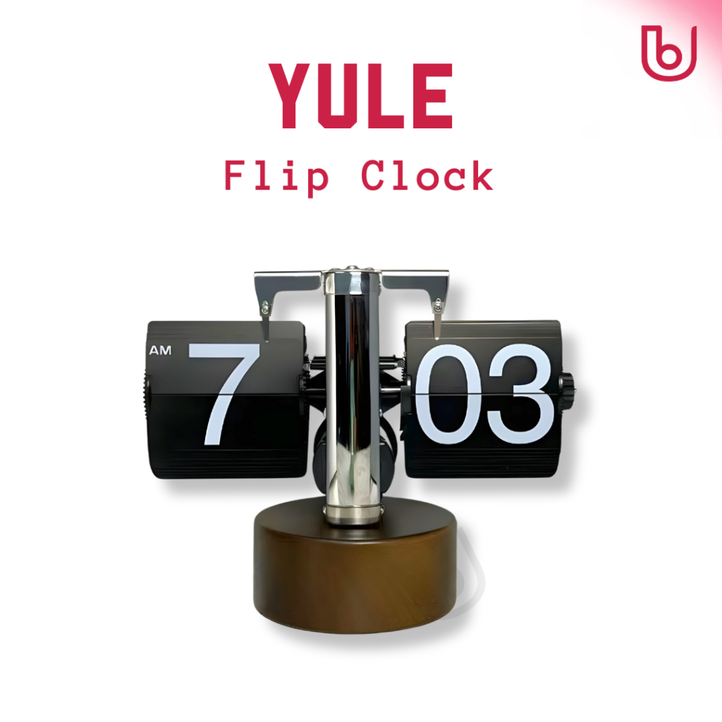 [READY STOCK] Yule Flip Clock Desktop Small Scale Table Clock Retro ...