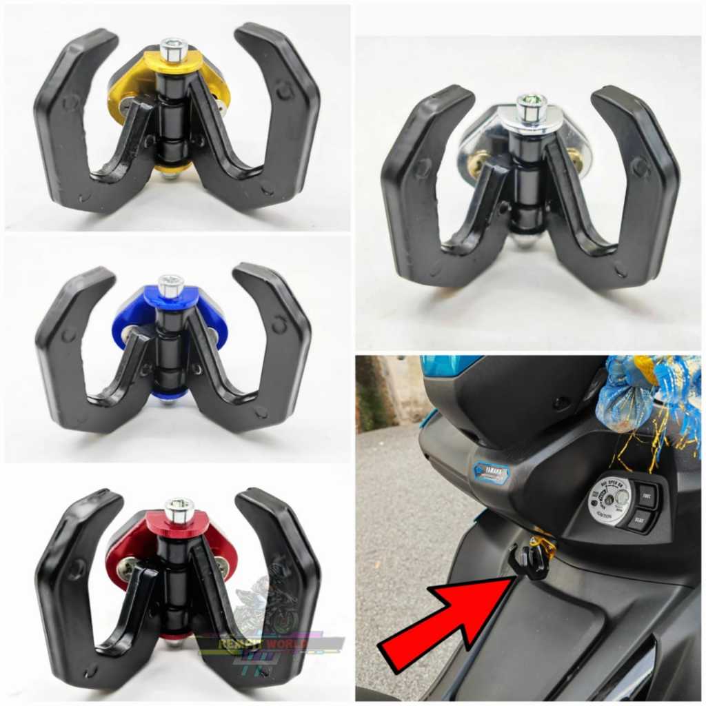HOOK HANGER 2 WAY TEMPAT GANTUNG DUA ARAH ACCESSORIES MOTOR Beat Vario ...