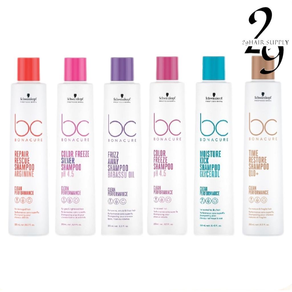 Schwarzkopf Bonacure BC Shampoo 250ml (Silver, Color Freeze, Repair ...