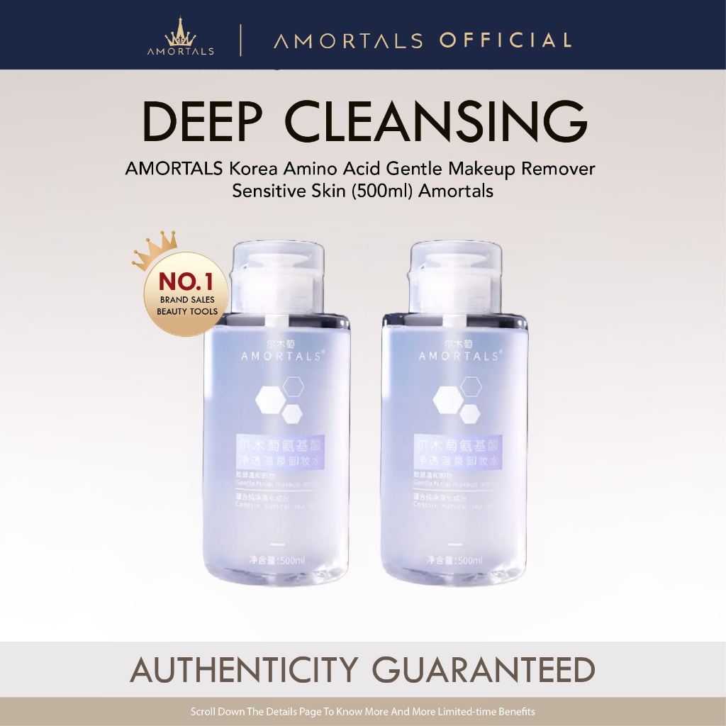 AMORTALS Amino Acid Gentle Makeup Remover Sensitive Skin (500ml ...