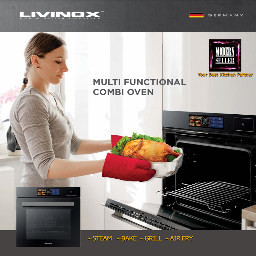 LIVINOX LCO-SB8-70 Built-in Combi Oven 70Litres /4 IN 1 MULTI FUNCTION ...