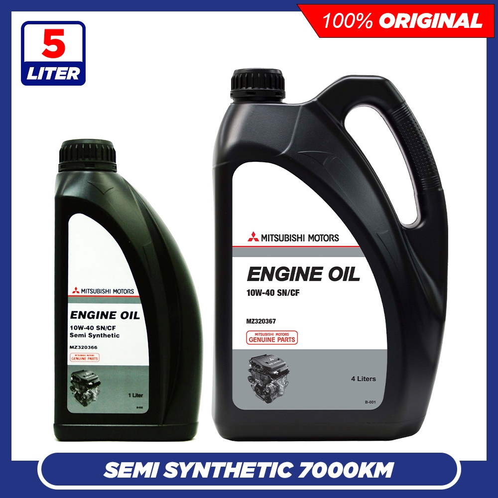 MITSUBISHI 10W40 SN/CF Semi Synthetic Engine Oil (5L) | Shopee Malaysia