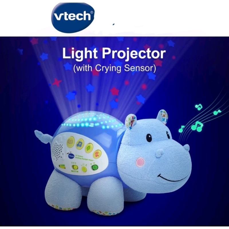 💖100%Original 💖Vtech Soothing Hippo Light Projector Crying Sensor New ...
