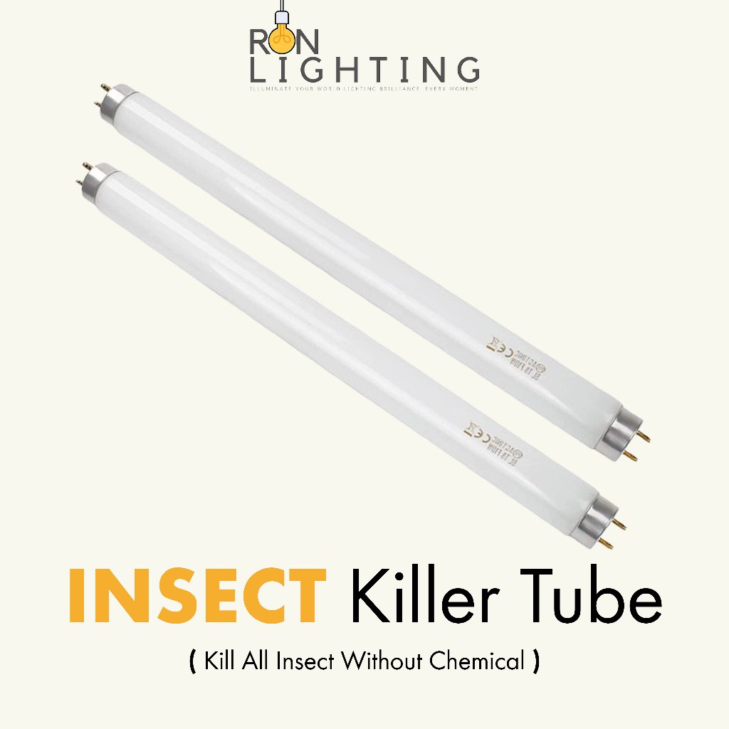Insect Killer Tube 3 Size Power Option Kills Mosquito Flies Light Bulb ...