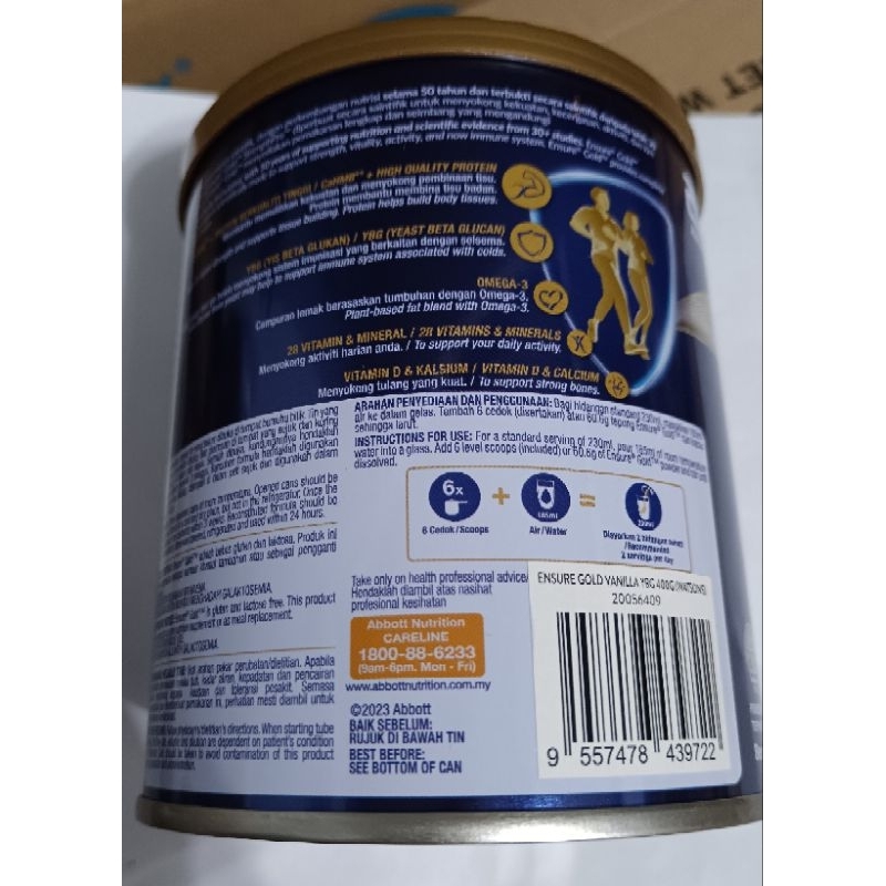 Ensure Gold Vanilla-400gm (Exp 2/26)-new packaging | Shopee Malaysia