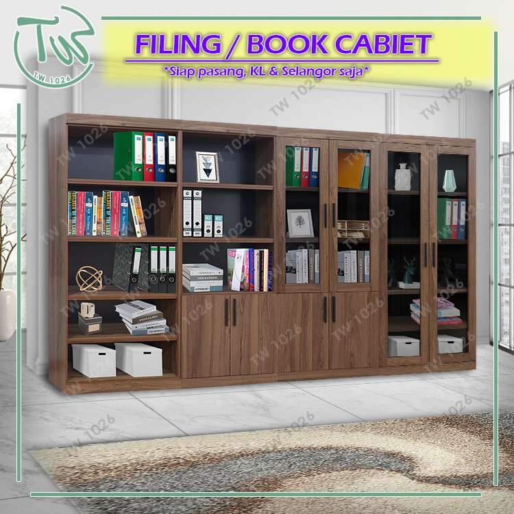 TW【Siap Pasang】【KL & Selangor】Book Cabinet/Filing Cabinet/Glass Door ...