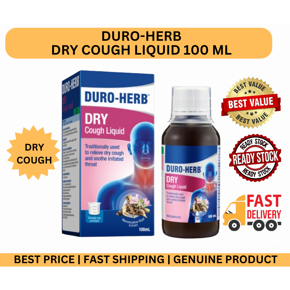 DURO-HERB ~ DRY COUGH LIQUID ( 100 ML ) | Shopee Malaysia