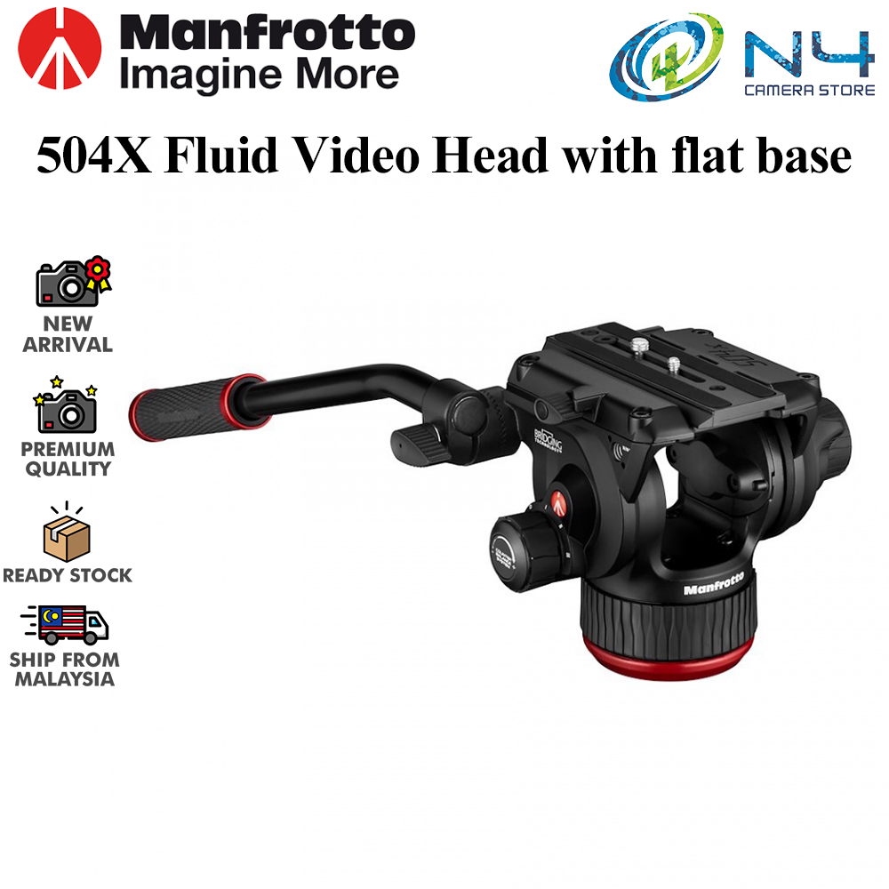 MANFROTTO FLUID VIDEO HEAD WITH FLAT BASE (MVH504XAH) | Shopee Malaysia