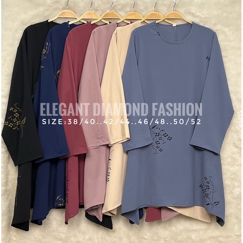 CLOVER VOIL BLOUSE LABUH MUSLIMAH PLUSSIZE | Shopee Malaysia