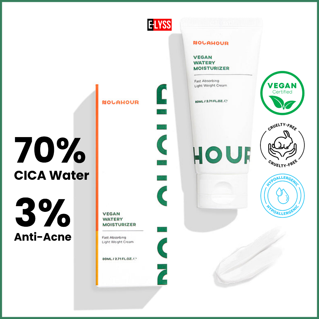 NOLAHOUR Vegan Watery Moisturizer 80ml with Centella CICA, Hyaluronic ...