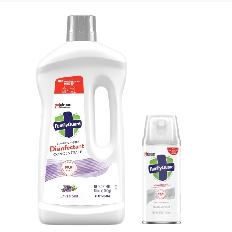 Family Guard Disinfectant Concentrate Cleaning Liquid 1 litre / Aerosol ...