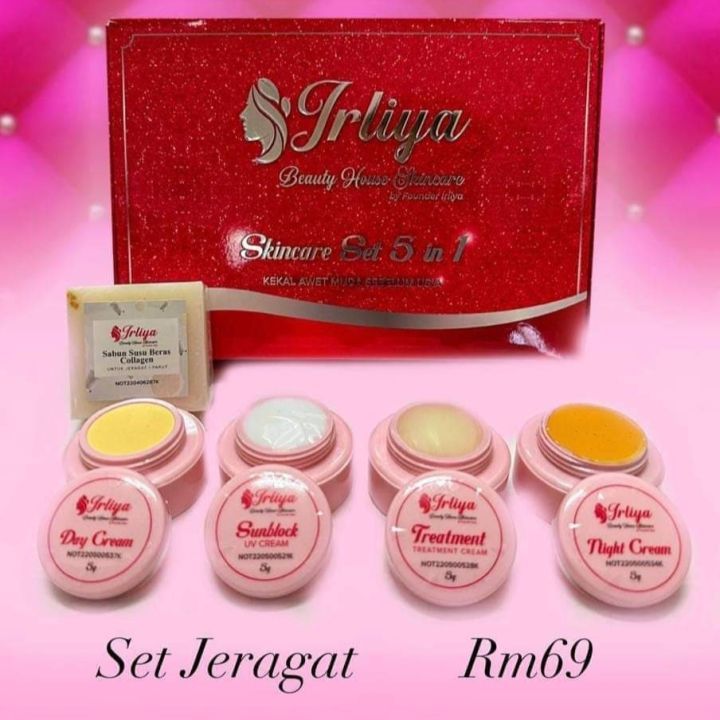 Irliya Set 5in1 SET JERAWAT / SET JERAGAT / SET KUSAM / TONER / SERUM ...