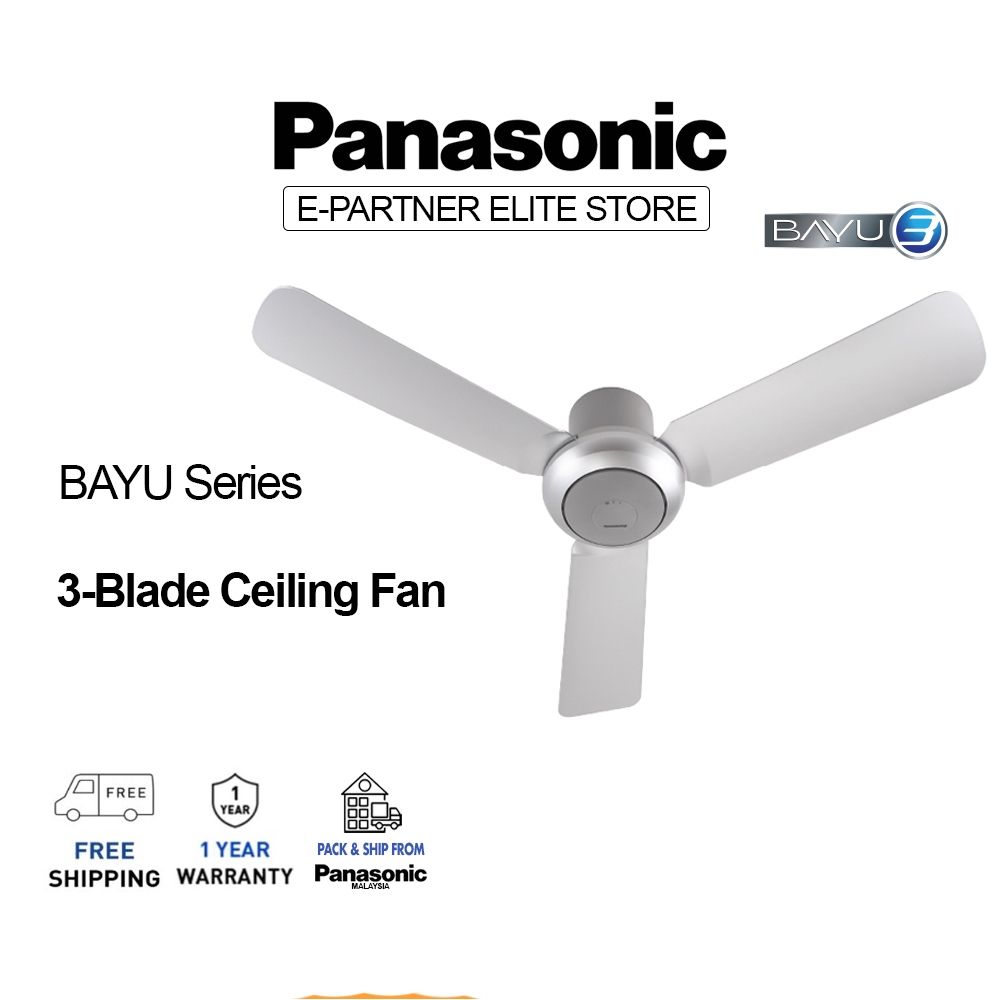 Panasonic Ceiling Fan Bayu Jr 3 Blade (48") F-M12D2 | Shopee Malaysia