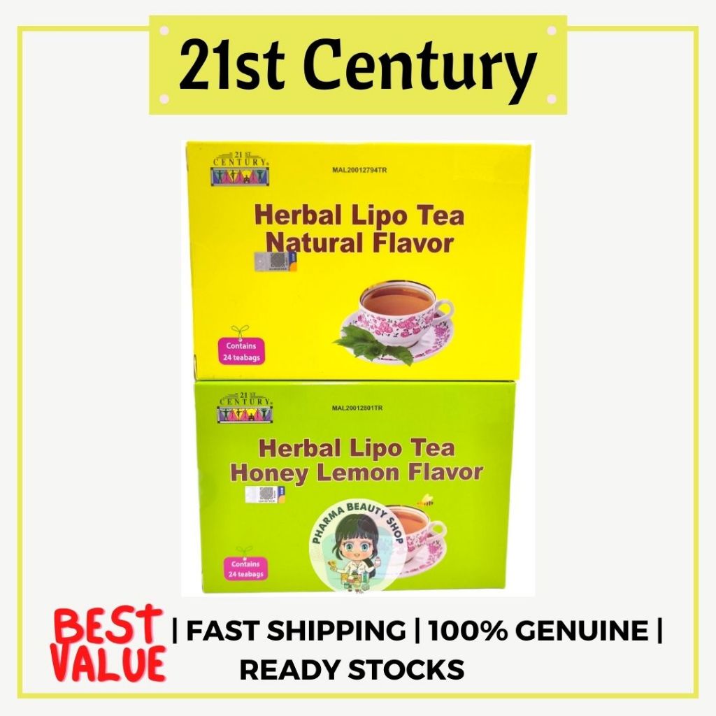 21st Century Herbal Lipo Tea 24 teabags (Natural/ Honey Lemon) - For ...
