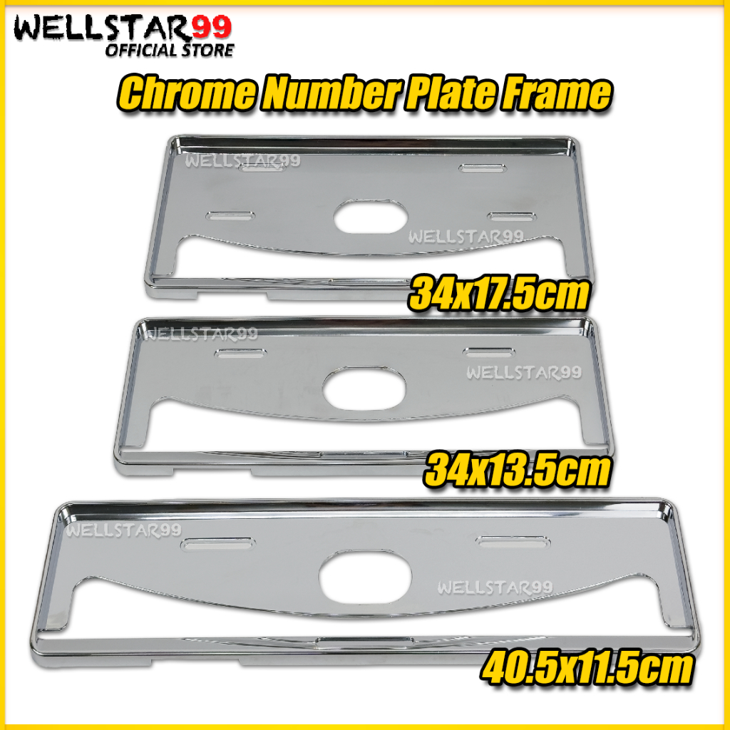CHROME Number Plate Frame JDM Daihatsu Japan Style Universal ( 1pc ...