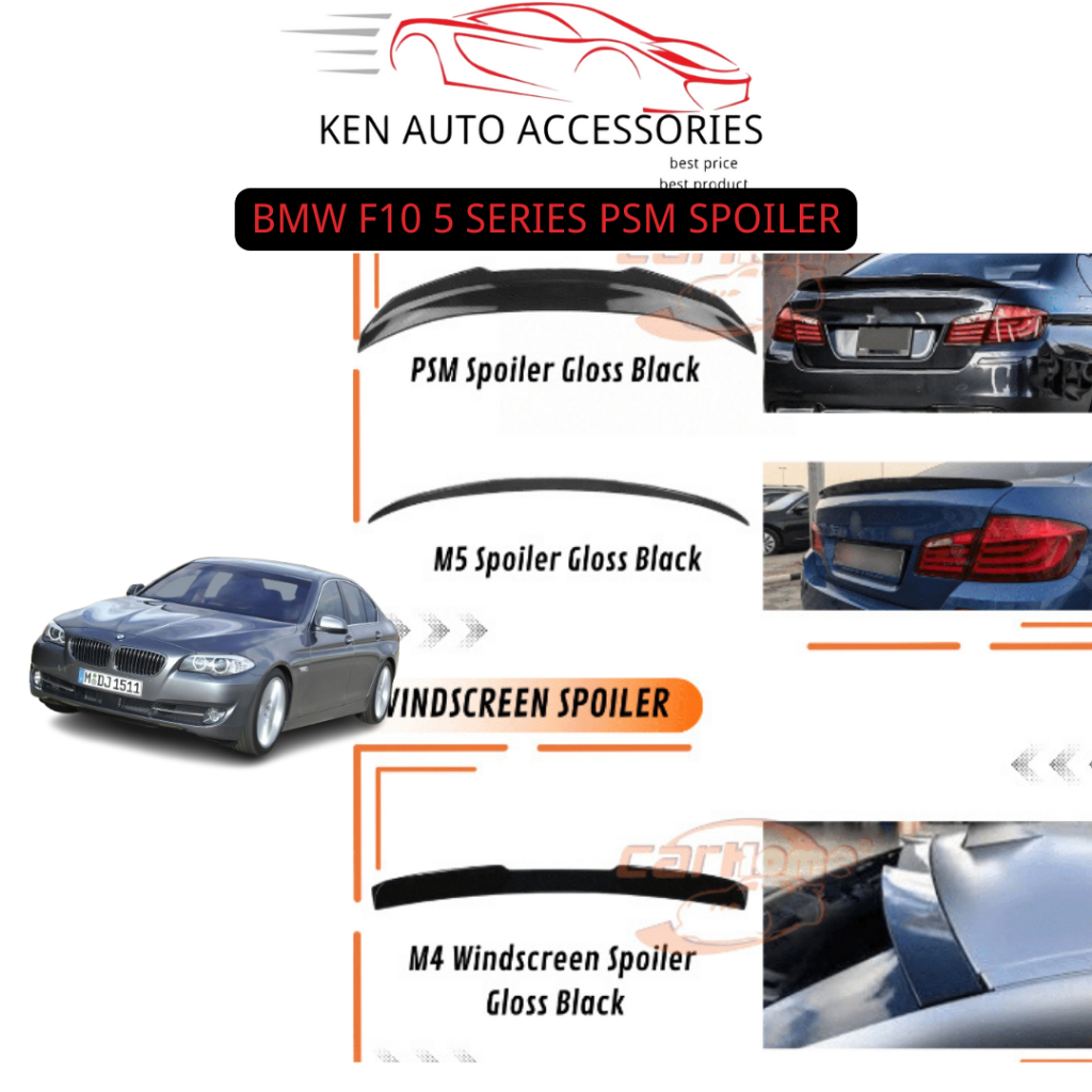 BMW F10 5 SERIES M PERFORMANCE SPOILER GLOSSY BLACK PSM SPOILER M5 ...