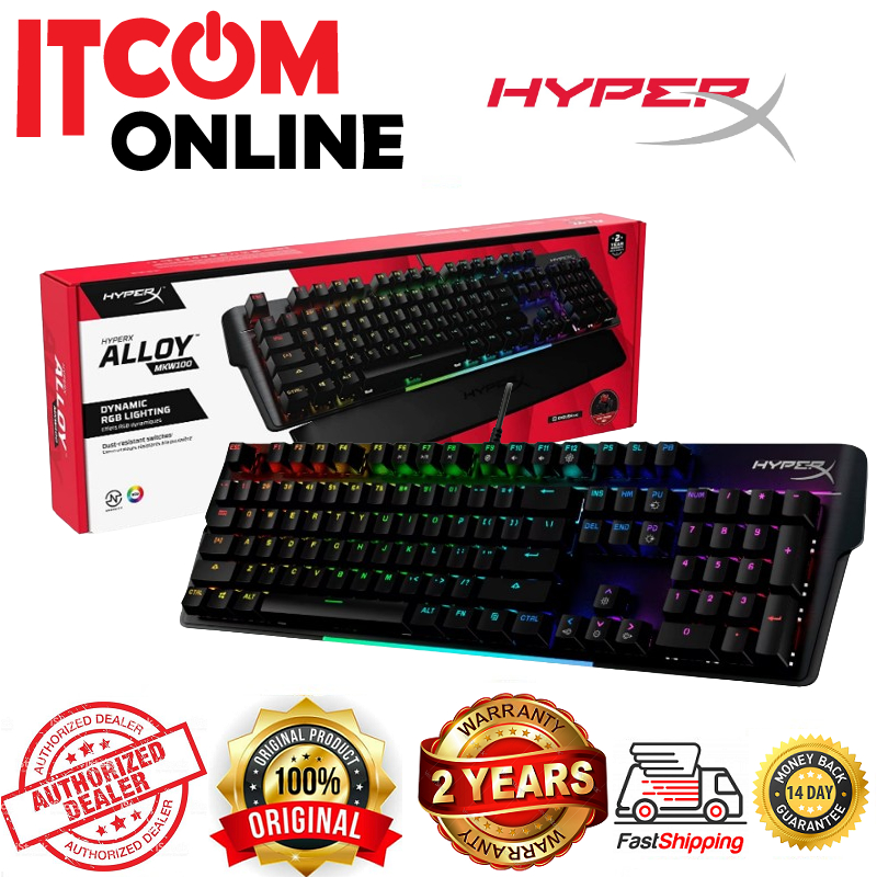 HYPERX ALLOY ELITE RGB MECHANICAL KEYBOARD (HX-KB2BR2-US/R1) CHERRY MX ...
