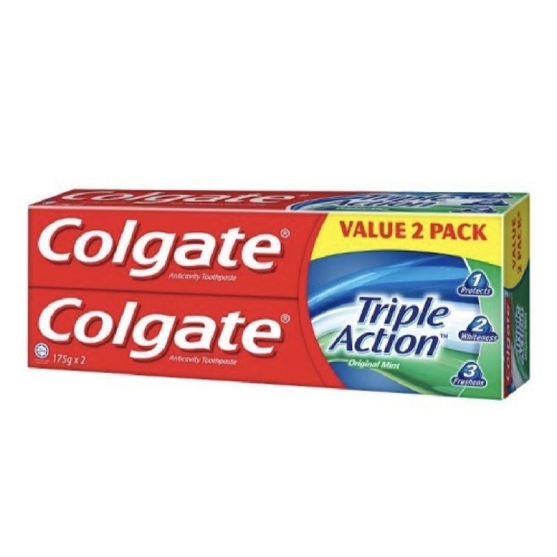 Colgate Triple Action Toothpaste Valuepack 175g x 2 | Shopee Malaysia