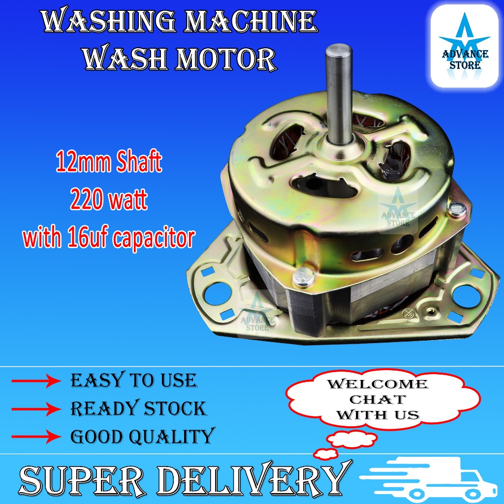 Washing Machine Wash Motor 12mm Shaft 220w power ( Optional use with ...