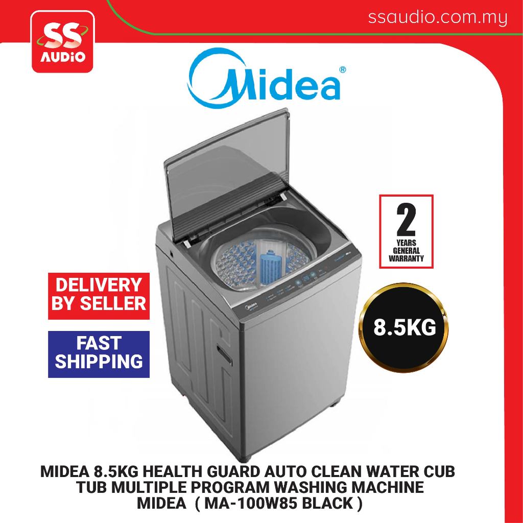 MIDEA 8.5KG HEALTH GUARD AUTO CLEAN WATER CUB TUB MULTIPLE PROGRAM ...
