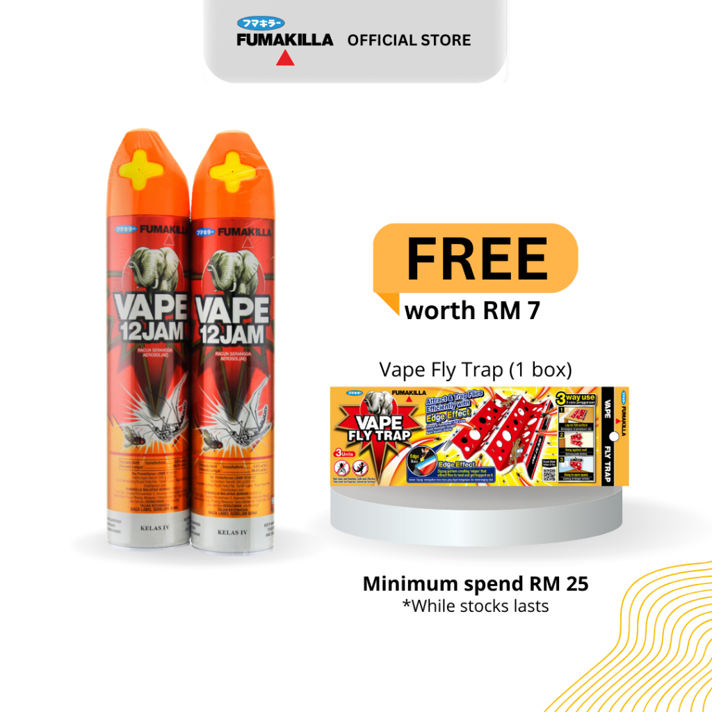 VAPE 12 JAM Aerosol (552ml) [Twin Pack] | Shopee Malaysia