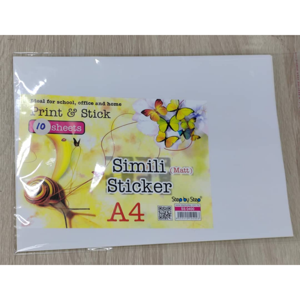 PRINT & STICKER SIMILI / MATT A4 STICKER X 10'S | Shopee Malaysia