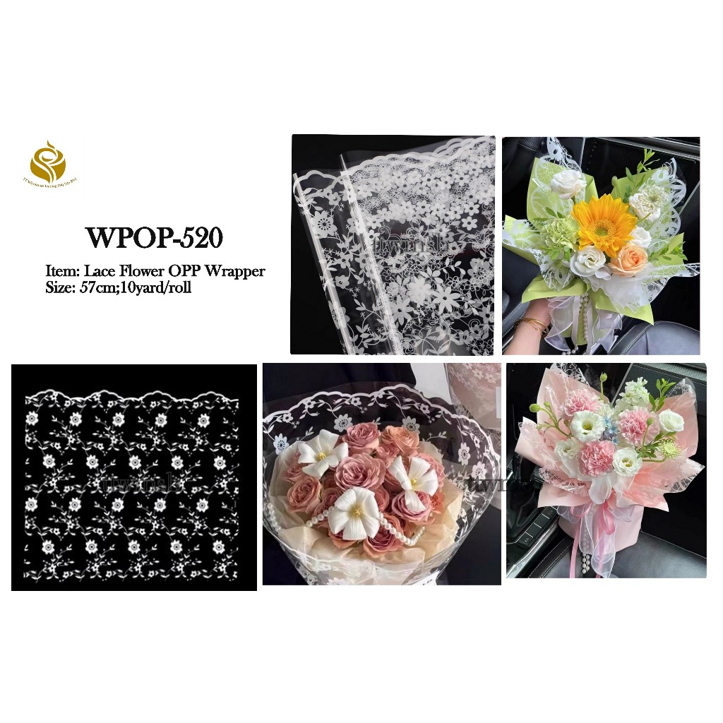 WPOP-520 -Lace Flower OPP Wrapper(Malaysia Ready Stock) | Shopee Malaysia