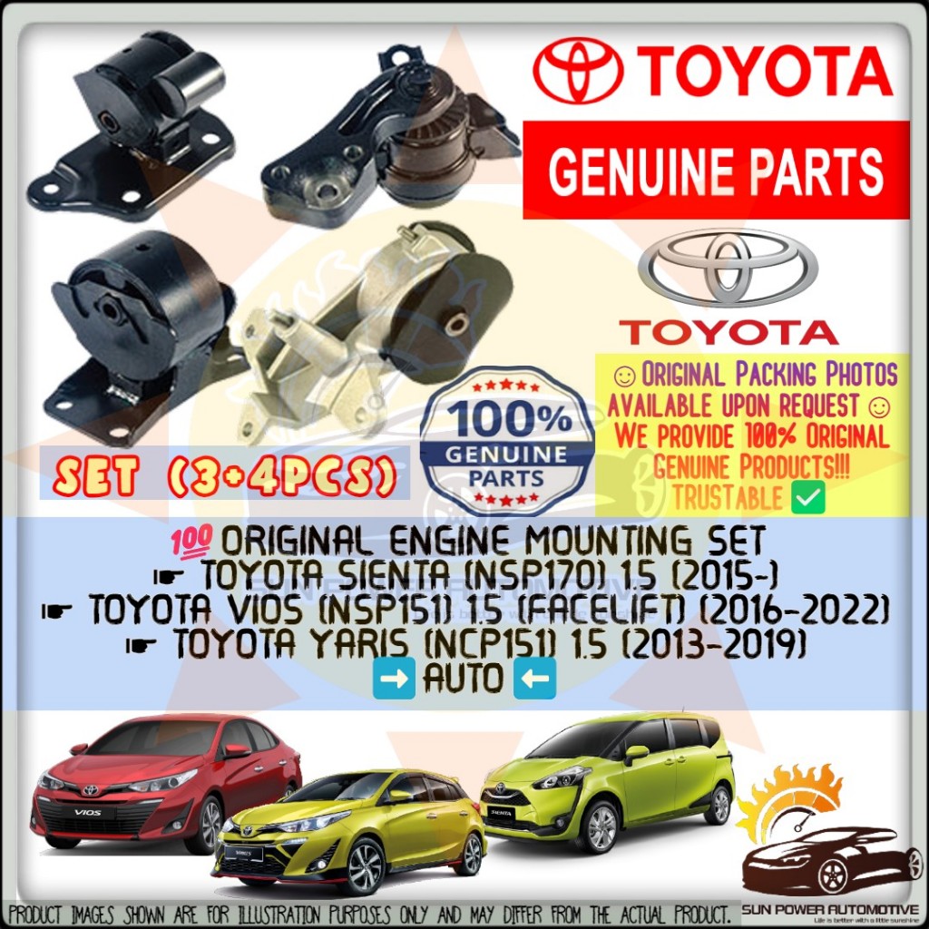 Toyota Vios NSP151 Yaris NCP151 Sienta NSP170 1.5 ORIGINAL TOYOTA ...