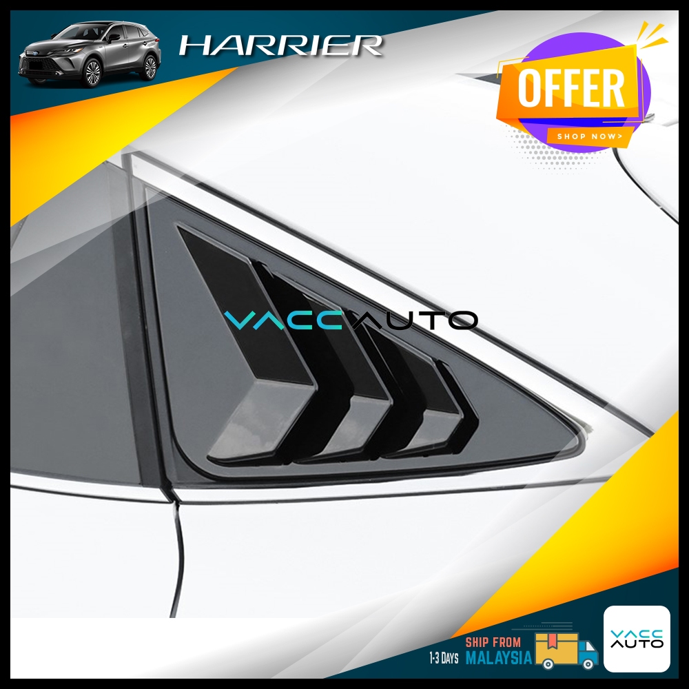 Toyota Harrier 4th Gen XU80 Rear Triangle Cover Black Rear Window ...
