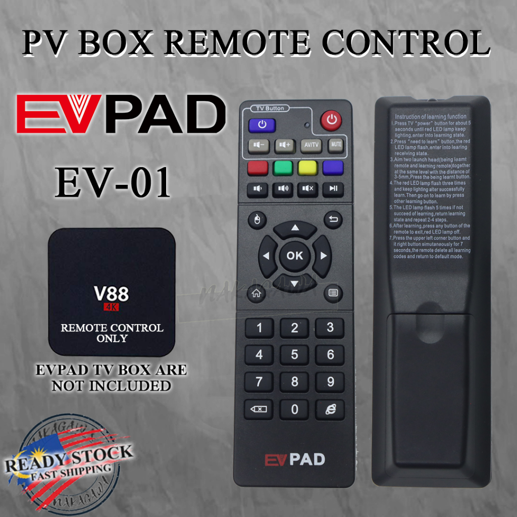 EVPAD TV MEDIA ANDROID BOX REMOTE CONTROLLER REPLACEMENT | Shopee Malaysia