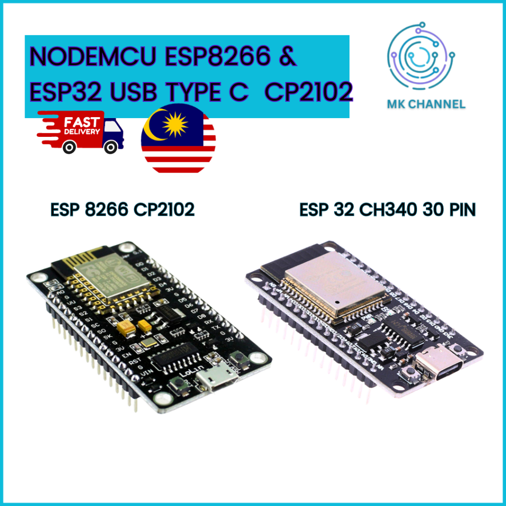NODE MCU ESP32 30 PIN + 30 PIN EXPANSION BOARD TYPE C USB || ESP8266 CP2102 || ESP32 CAM ...