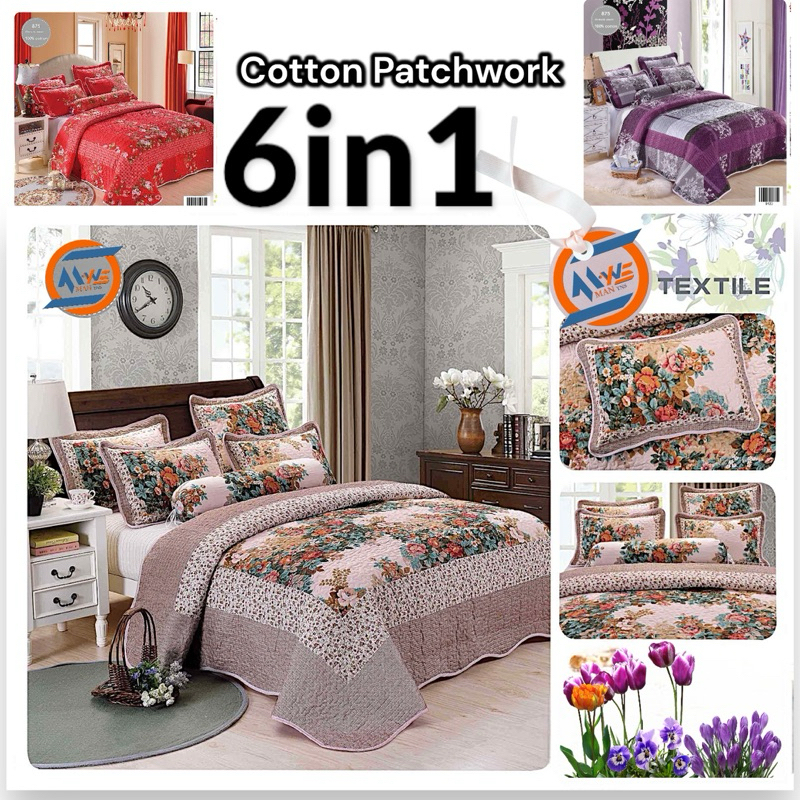 Ready Stock Cadar Patchwork Berbagai Desain menarik Material Cotton ...