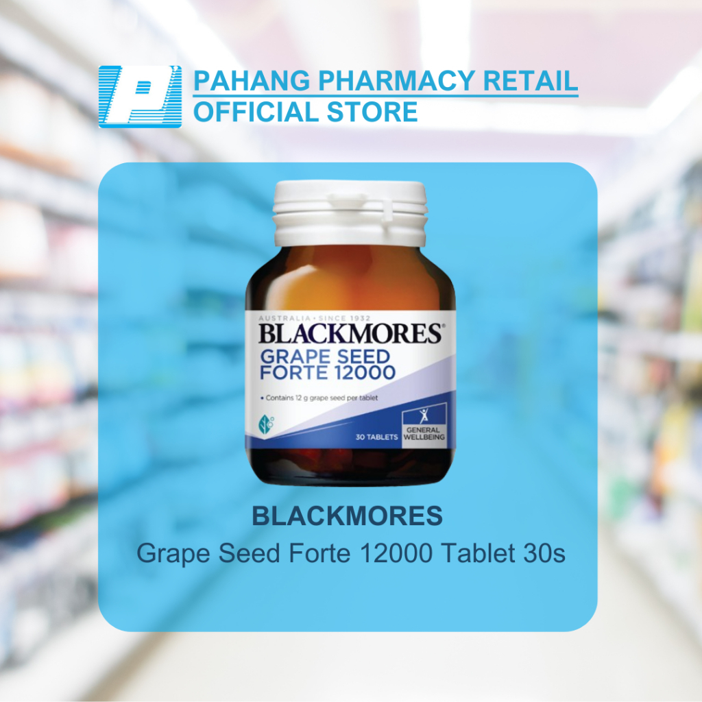 BLACKMORES Grape Seed Forte 12000 Tablet 30s [EXP: 19/4/2026] | Shopee ...