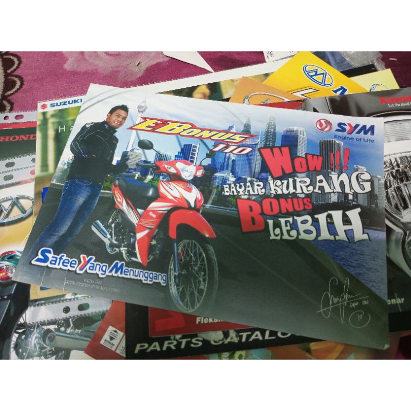 💯 Original brochure SYM E Bonus safee yang menunggang | Shopee Malaysia
