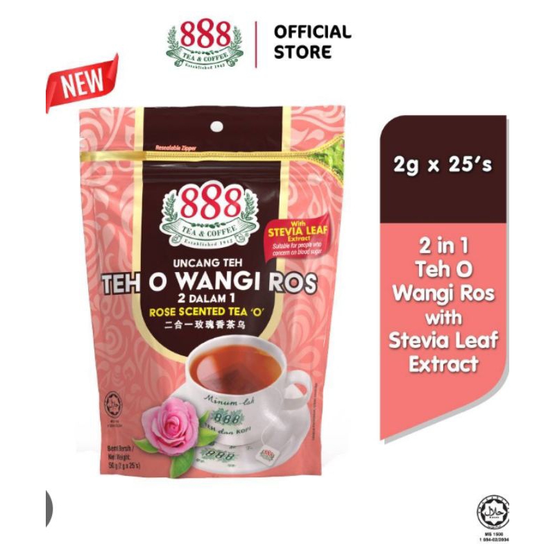 TEH O WANGI ROS CAP 888 (2g x 25's) | Shopee Malaysia
