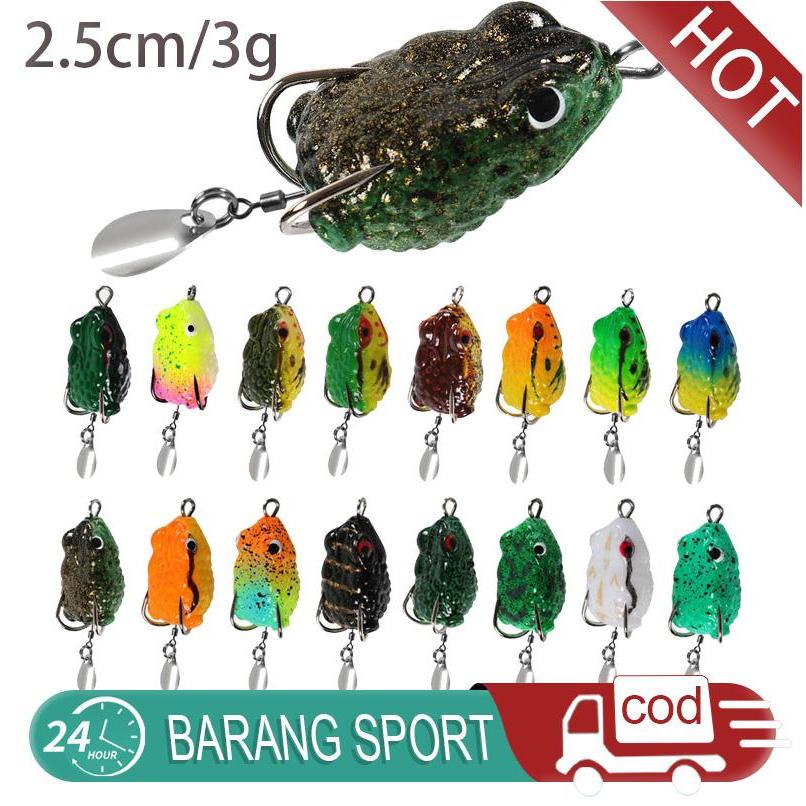 Soft frog soft plastic umpan casting haruan 3cm/3g Mini Frog Casting ...