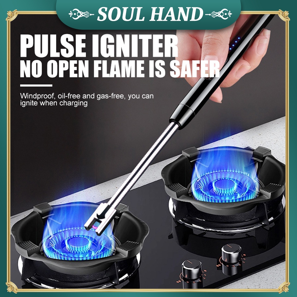 SOUL HAND 360° rotatable kitchen igniter USB arc charging pulse ...