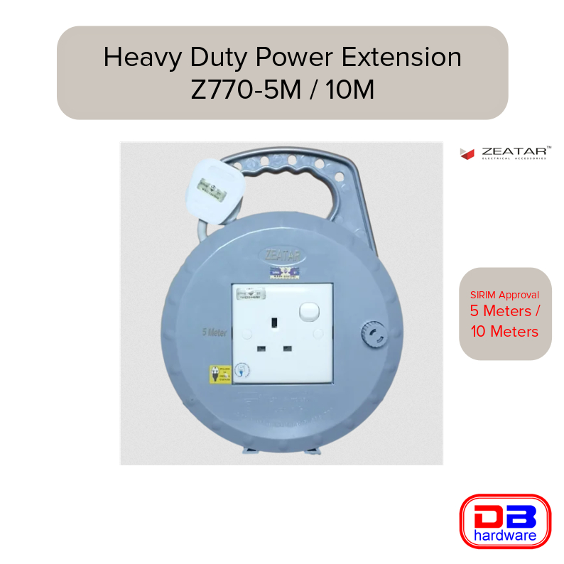 Zeatar Heavy Duty Cable Reel Z770-5M/10M | Shopee Malaysia