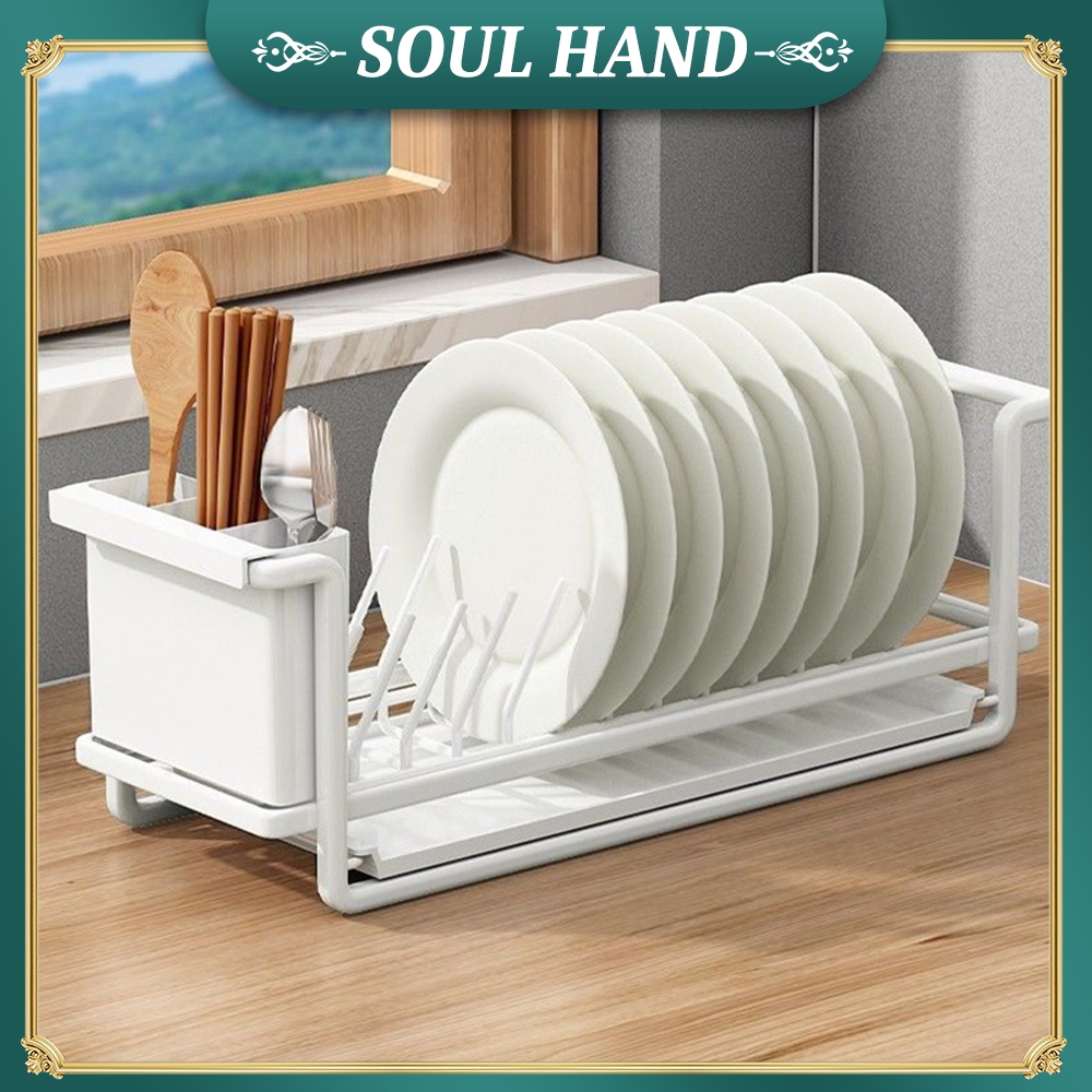 SOUL HAND Dish storage rack, water filter rack with chopstick holder ...