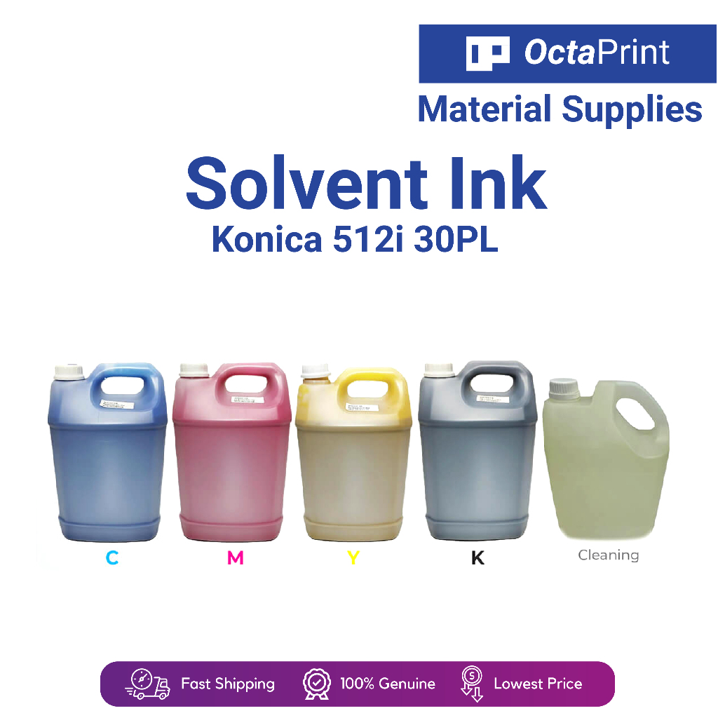 [Ready Stock] Solvent Ink Konica 512i 30PL 5 liter (5L) & Solvent Ink Cleaning | Shopee Malaysia