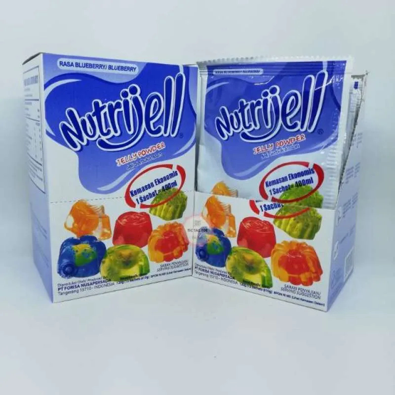 Nutrijel Rasa Blueberry Multipack Jelly Pudding 1 Box 12 Sachet ...