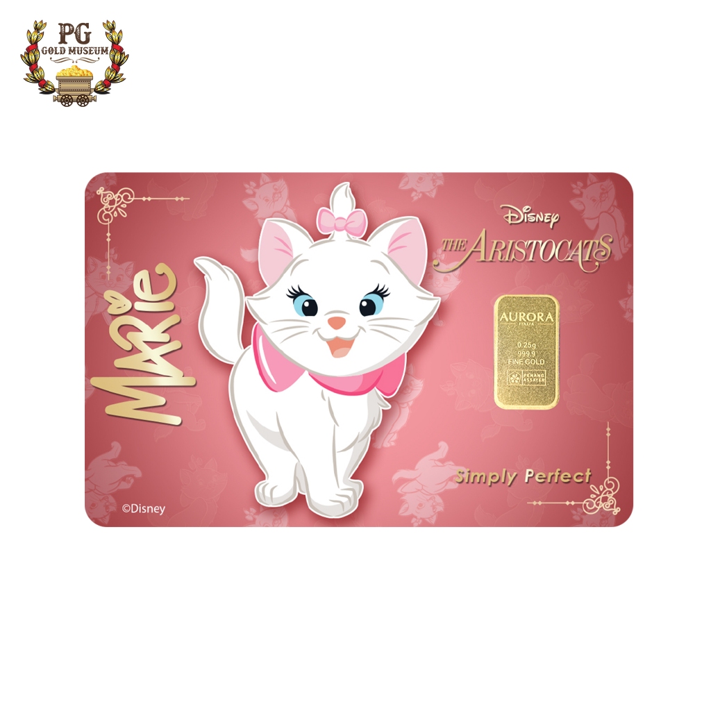 Aurora Italia's Unique 0.25g Gold Bar (Au 999.9) 24K - The Aristocats ...