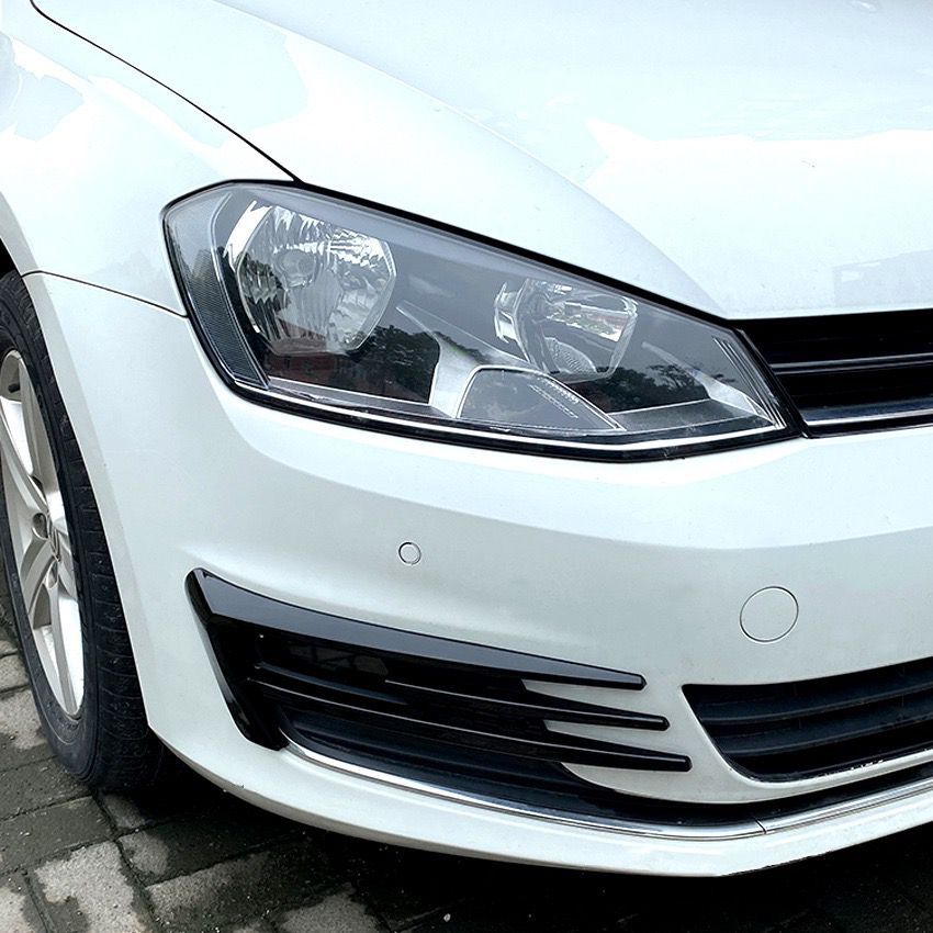 VW Golf MK7 2014- 2017 Carbon Fiber Front Fog Light Lamp Cover Trim ...