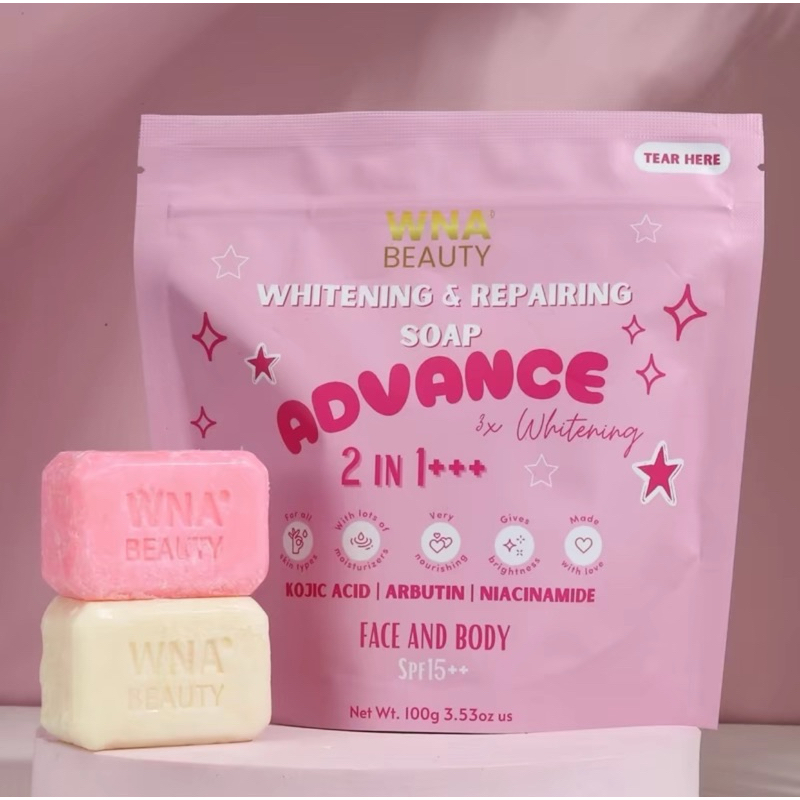 WNA BEAUTY WHITENING AND REPAIRING SOAP 100g ADVANCE 2in1 SPF15 ...
