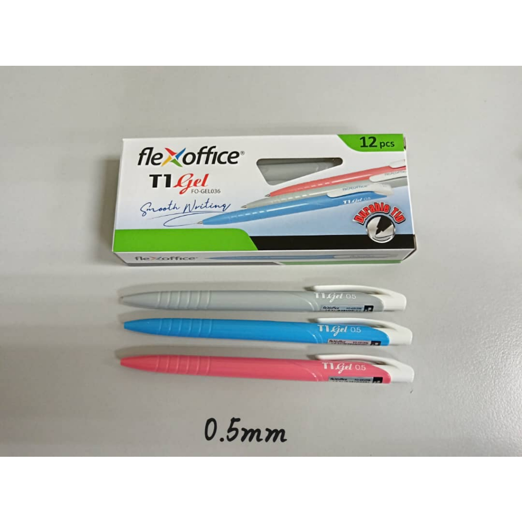 FLEXOFFICE RETRACTABLE T1 GEL PEN FO-GEL036 0.5mm / 0.7mm (2 POINT & 3 ...