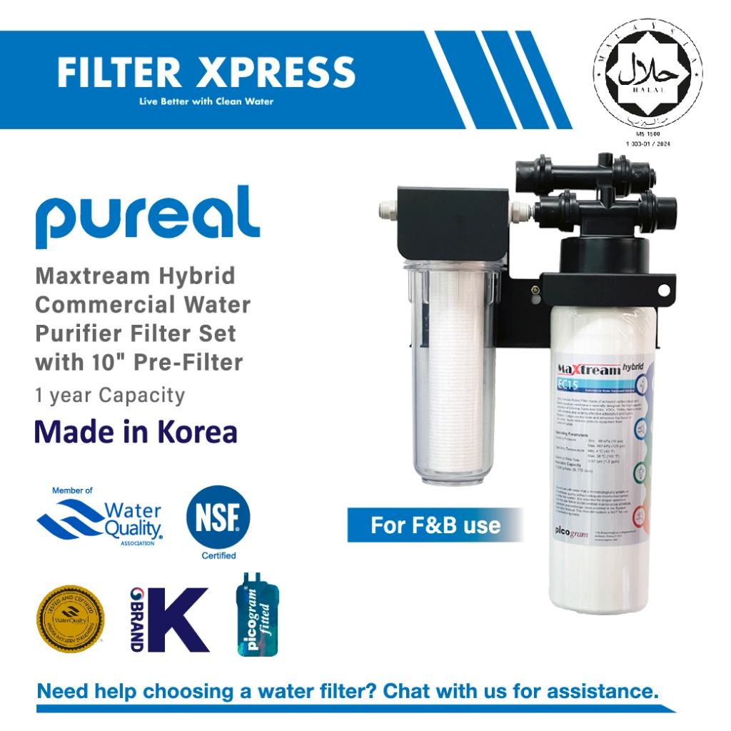 (Jakim HALAL) Pureal Maxtream Hybrid Commercial Water Purifier Filter ...