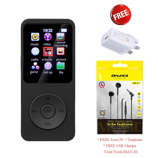 T1 MP3 Bluetooth 1.77Inch Color Screen Player with Build-in Speaker ...