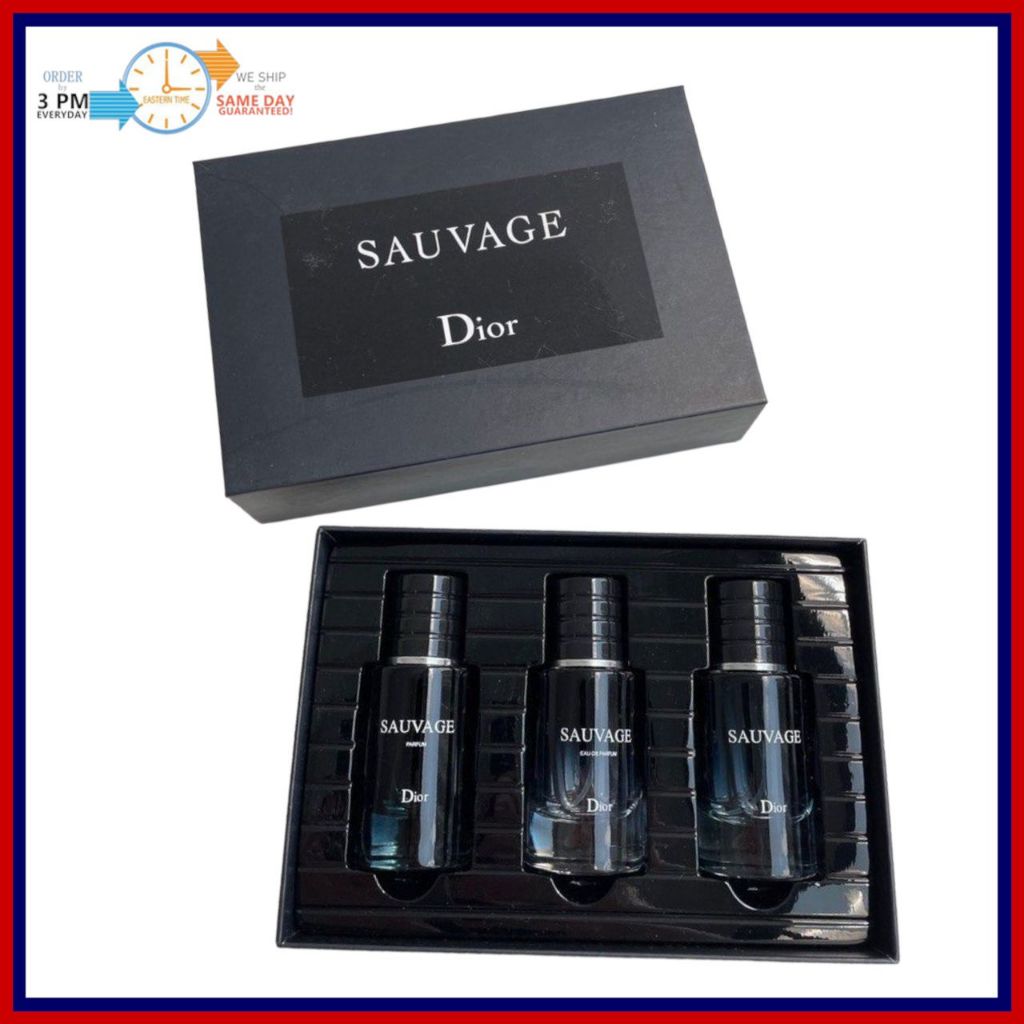 100% Solid Perfume Sauv ♥ge 3in1 Gift Set 3x30ml Fragrance For Him ...